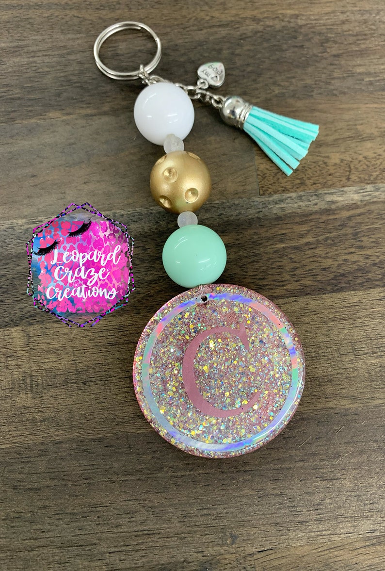 Bubble Gum Bead Keychain CUSTOM & Rts-monogrammed - Etsy