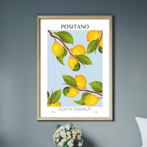 Lemon Branch Print/positano Poster/ Pop Art Posters/ Colourful Posters ...