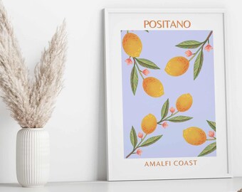 Lemon Branch Print/positano Poster/ Pop Art Posters/ Colourful | Etsy UK