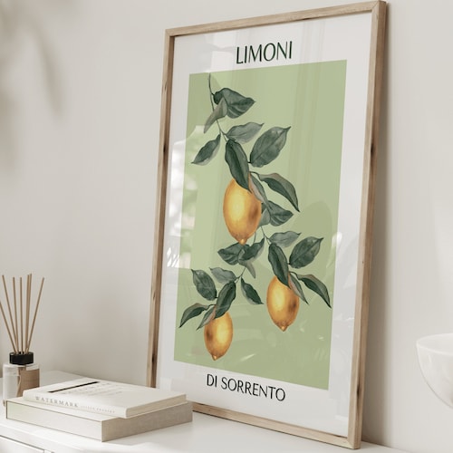 Lemon Branch Print/positano Poster/ Pop Art Posters/ Colourful - Etsy UK