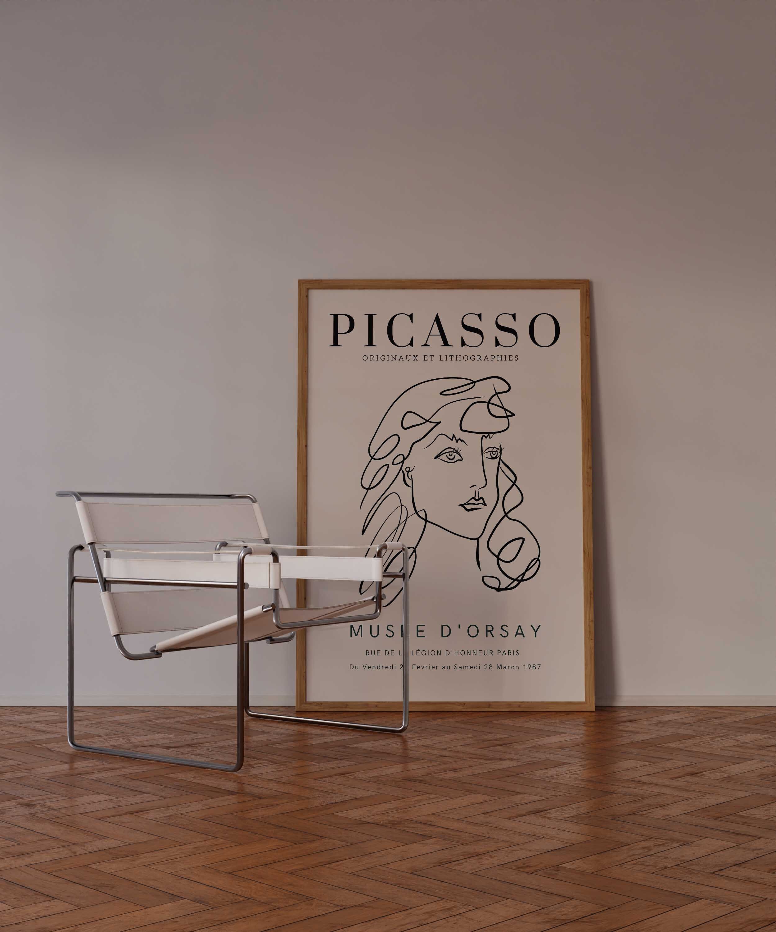 Pablo Picasso/ Beige and Black Wall Art Design/ Picasso Face - Etsy UK