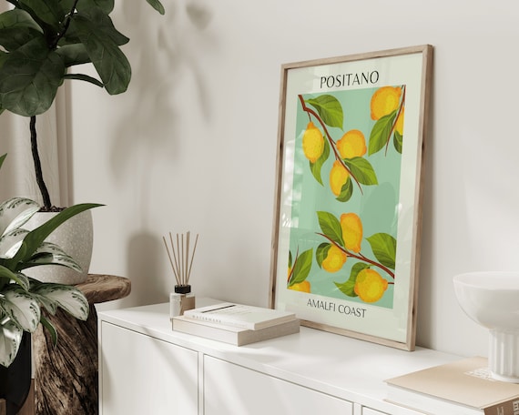 Lemon Branch Print/positano Poster/ Pop Art Posters/ Colourful | Etsy UK