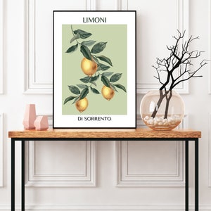 Lemon Branch Print/positano Poster/ Pop Art Posters/ Colourful Posters ...