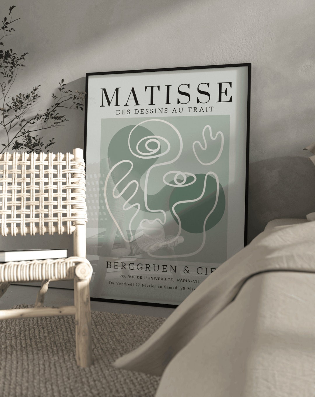 Henri Matisse One Line Drawing Collection/ Minimalistic Abstract Face ...