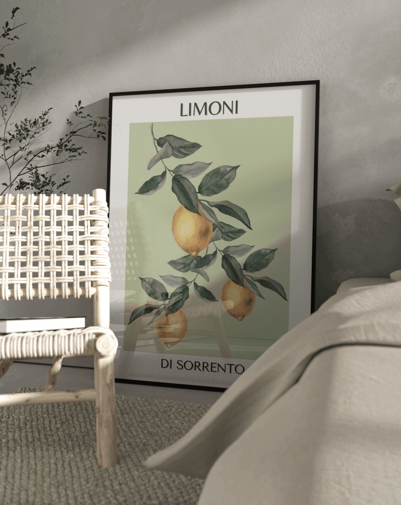 Lemon Branch Print/positano Poster/ Pop Art Posters/ Colourful - Etsy