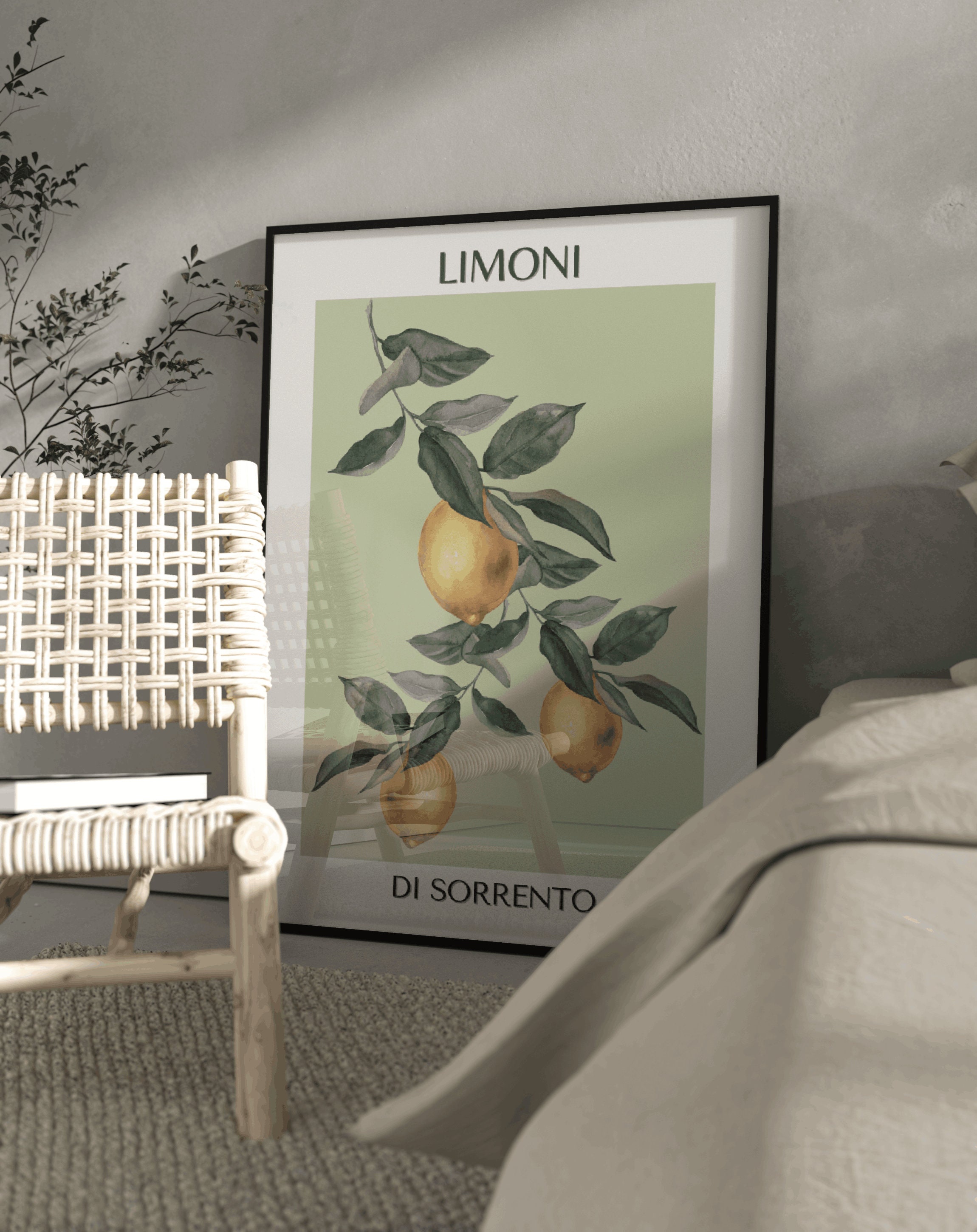 Lemon Branch Print/positano Poster/ Pop Art Posters/ Colourful - Etsy