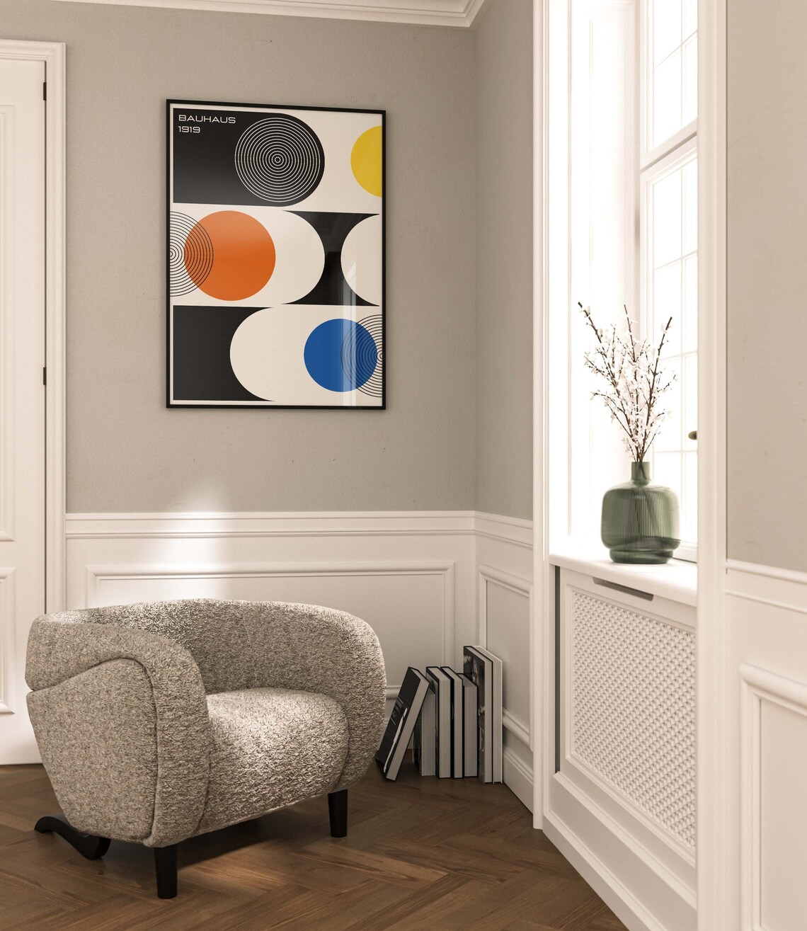 Bauhaus 1919 Wall Art Print/ Modern Home Decor/ Orange Black - Etsy