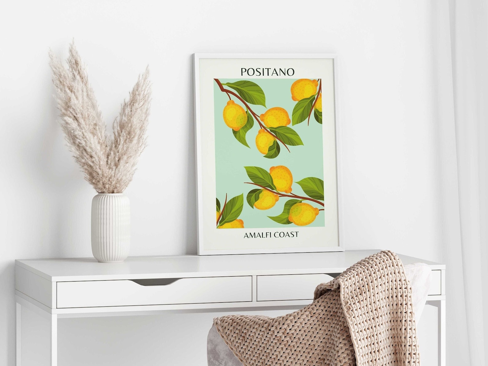 Lemon Branch Print/positano Poster/ Pop Art Posters/ Colourful | Etsy UK