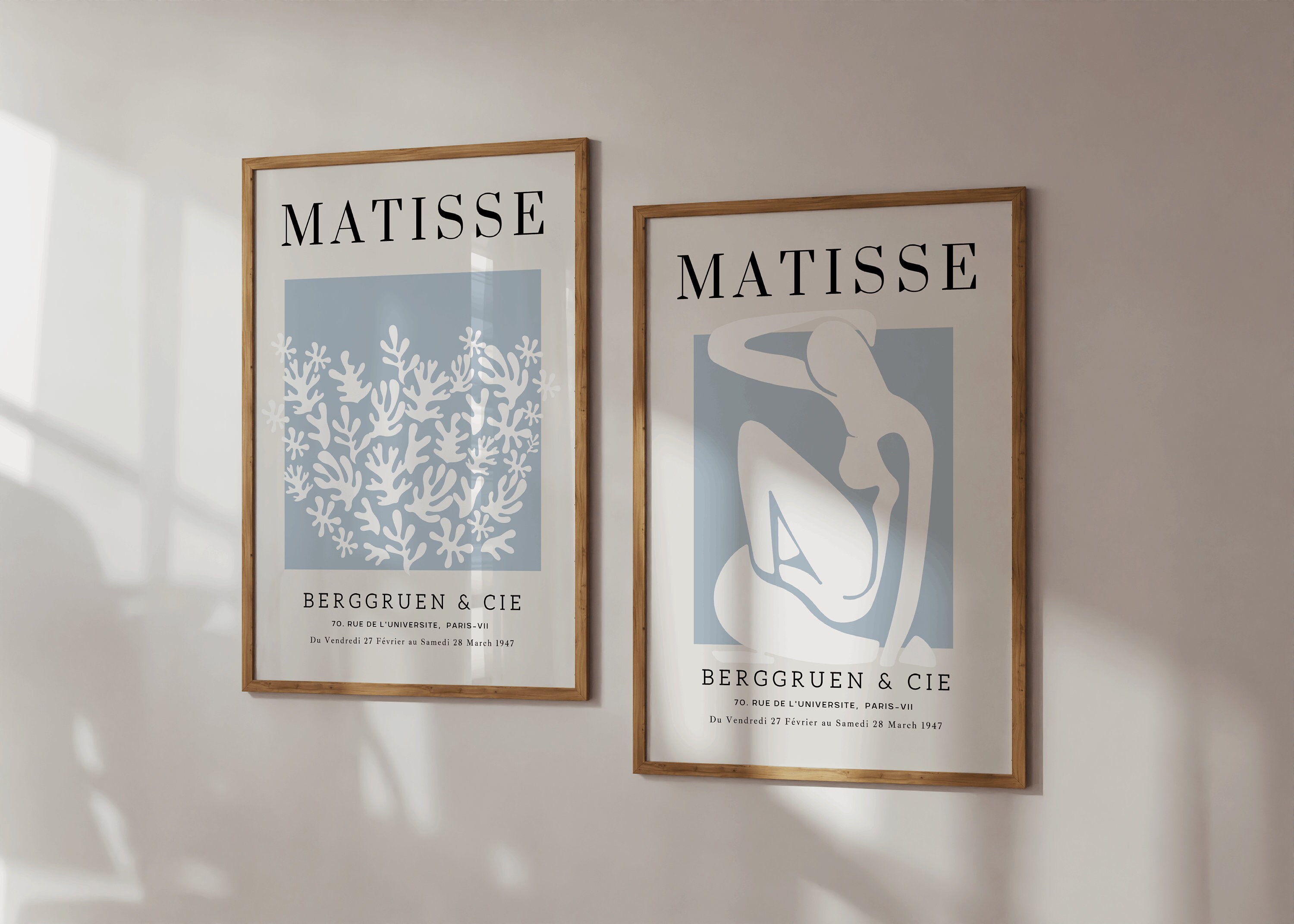 Henri Matisse Light Baby Blue Wall Art Design/ Cutouts Poster/ - Etsy