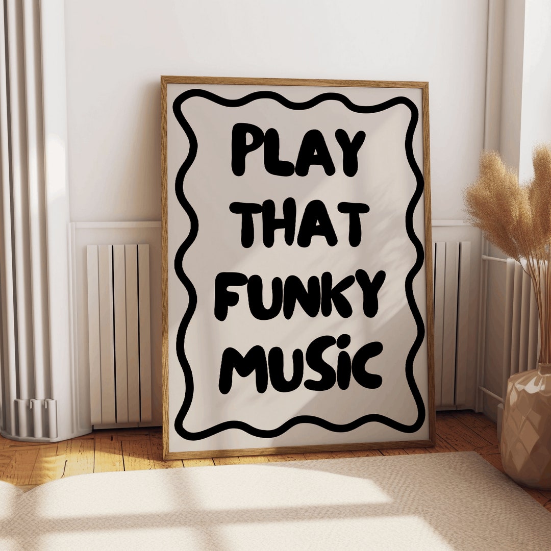Funky Music Quote Poster: Colorful Modern Wall Art - Etsy