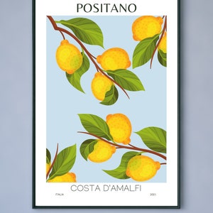 Lemon Branch Print/positano Poster/ Pop Art Posters/ Colourful Posters ...