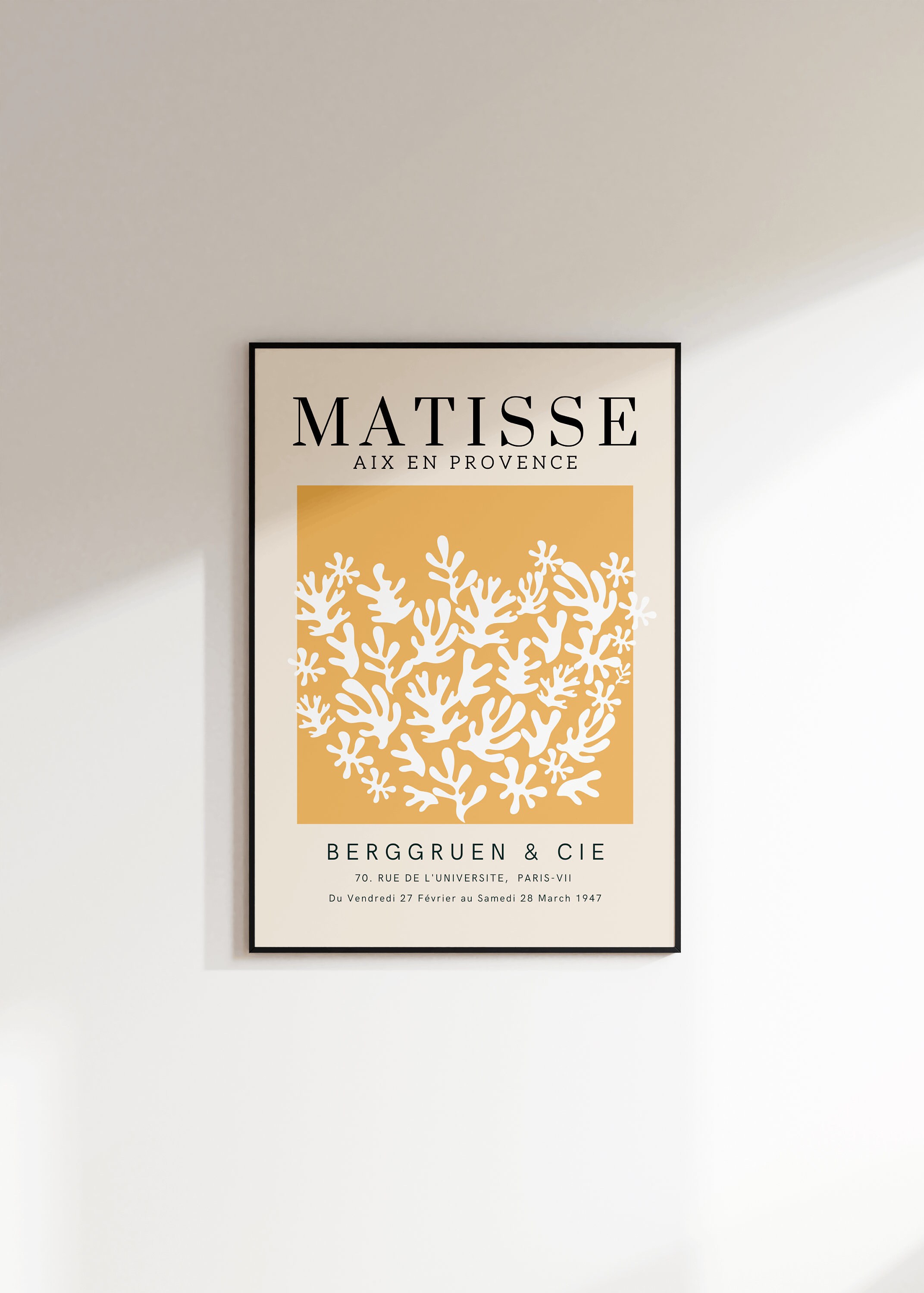 Henri Matisse yellow wall art design — Go Poster Store
