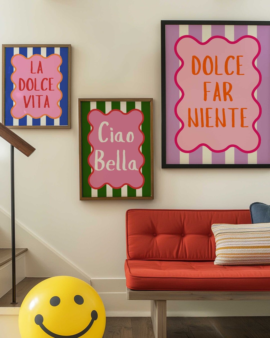 Set of 3 Retro Italian Style Posters for Kitchen/ Retro Vintage ...