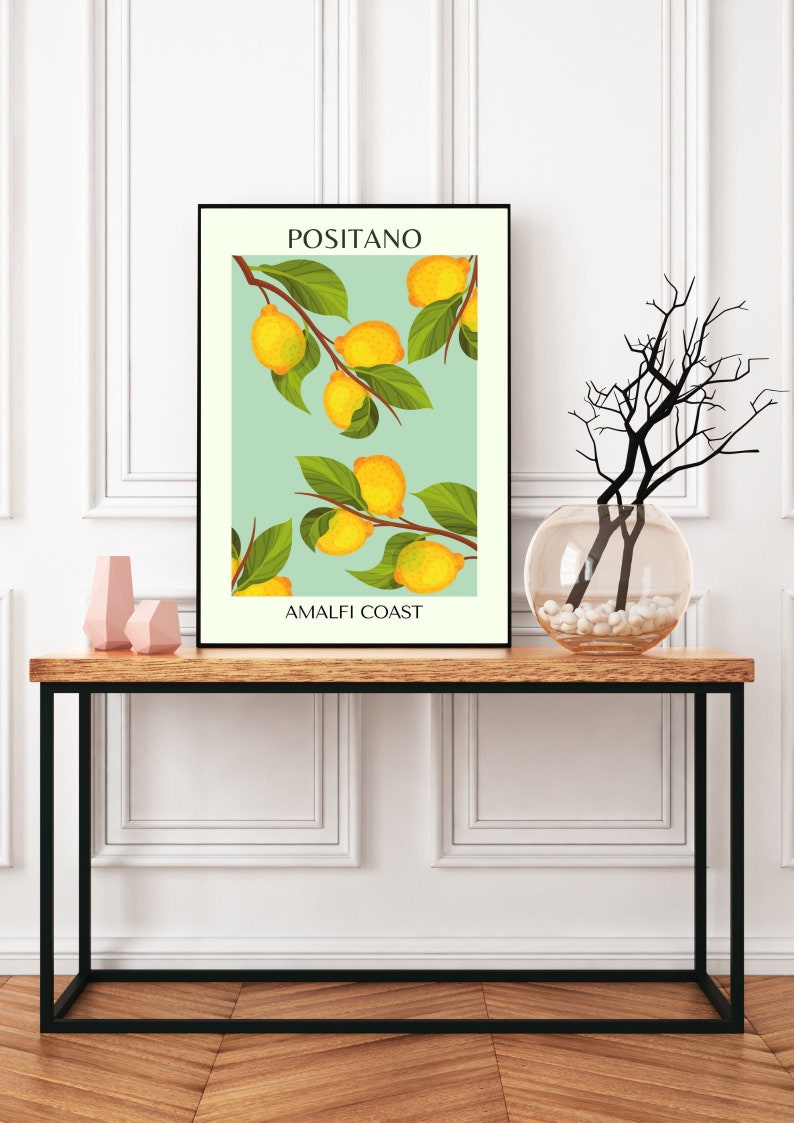 Lemon Branch Print/positano Poster/ Pop Art Posters/ Colourful | Etsy UK