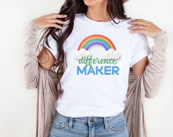 Difference Maker Tee Positive Vibe Shirt Vsco Shirt - Etsy