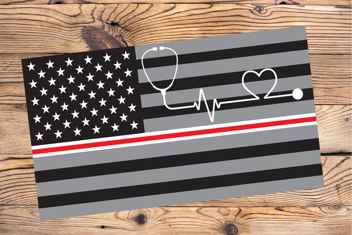Thin Line USA Flag First Responders Decal Military Police | Etsy