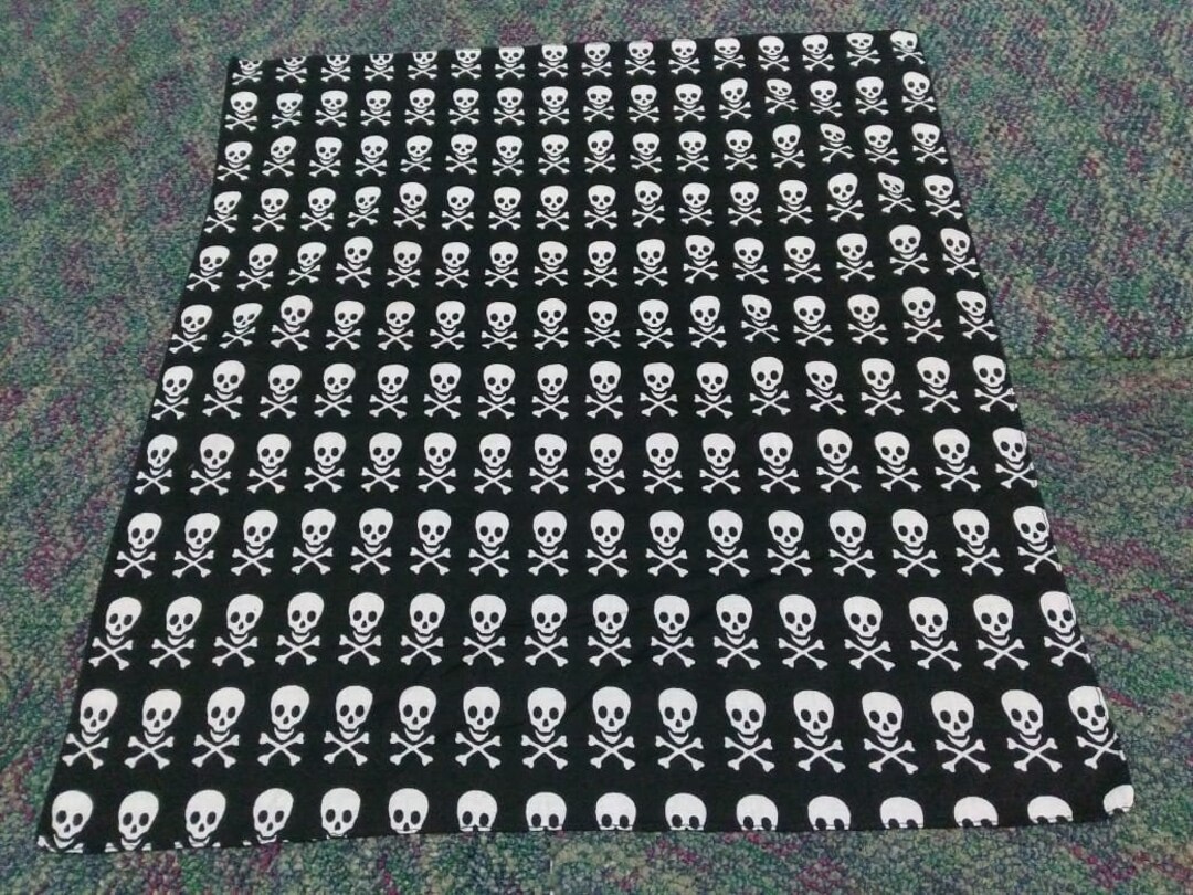 Vintage Skull Bandana Handkerchief Pocketsquare Neckerchief - Etsy