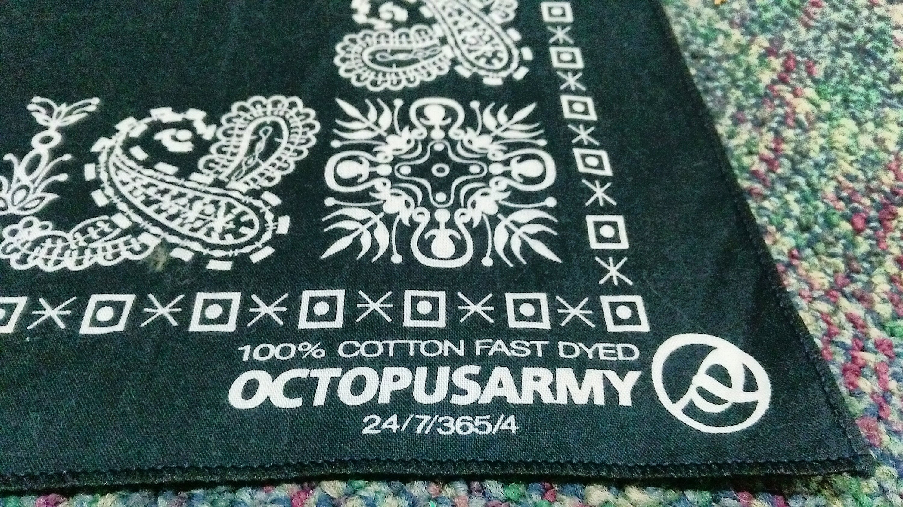 Vintage Octopus Army Paisley Bandana - Etsy