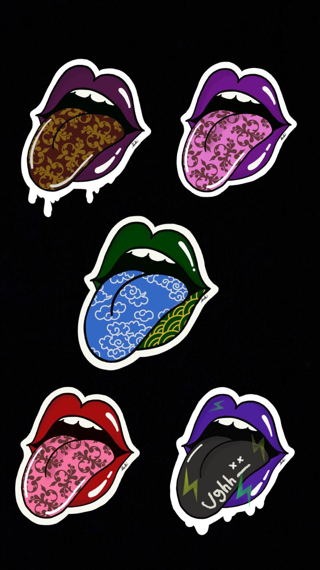 Colorful Sticking Tongue Stickers - Etsy