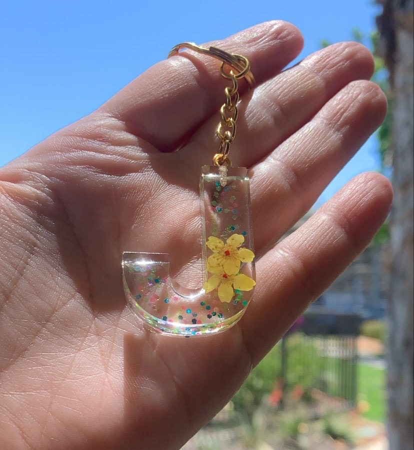 Initial Keychains - Etsy