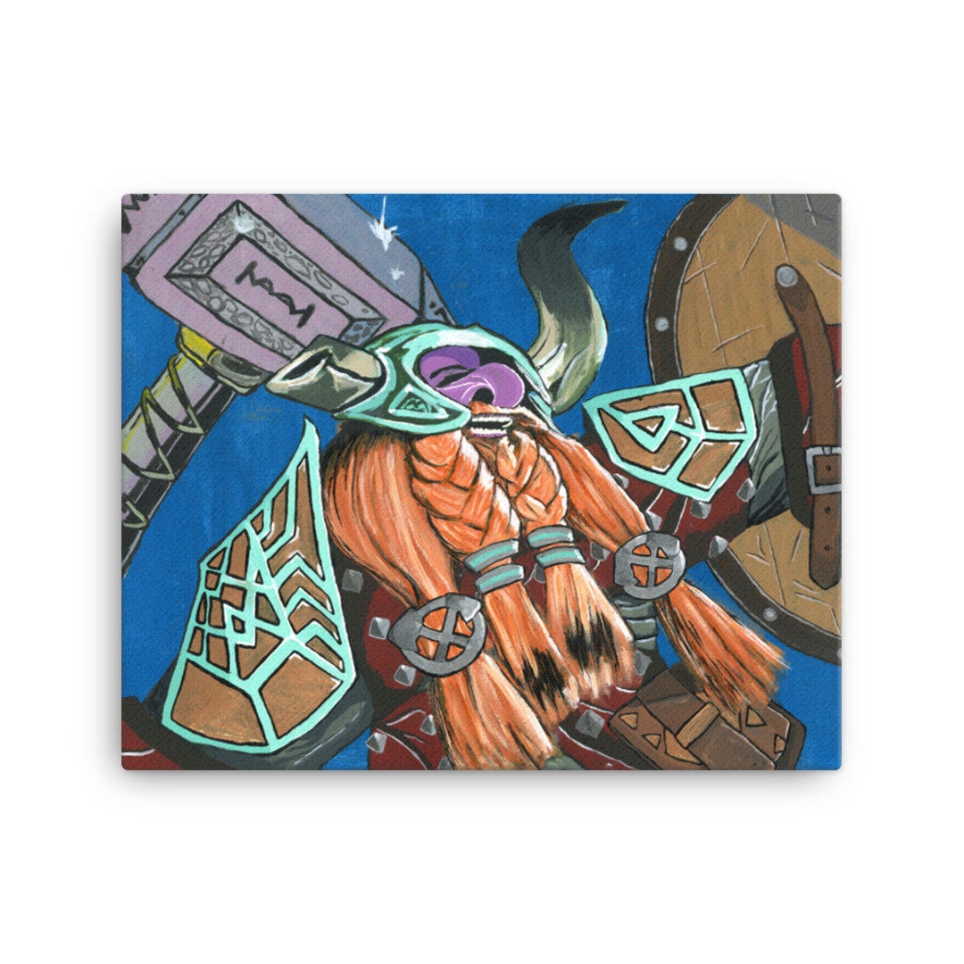 Canvas - Print - Dwarf With Hammer - Aegis-fang - Bruenor Battlehammer ...