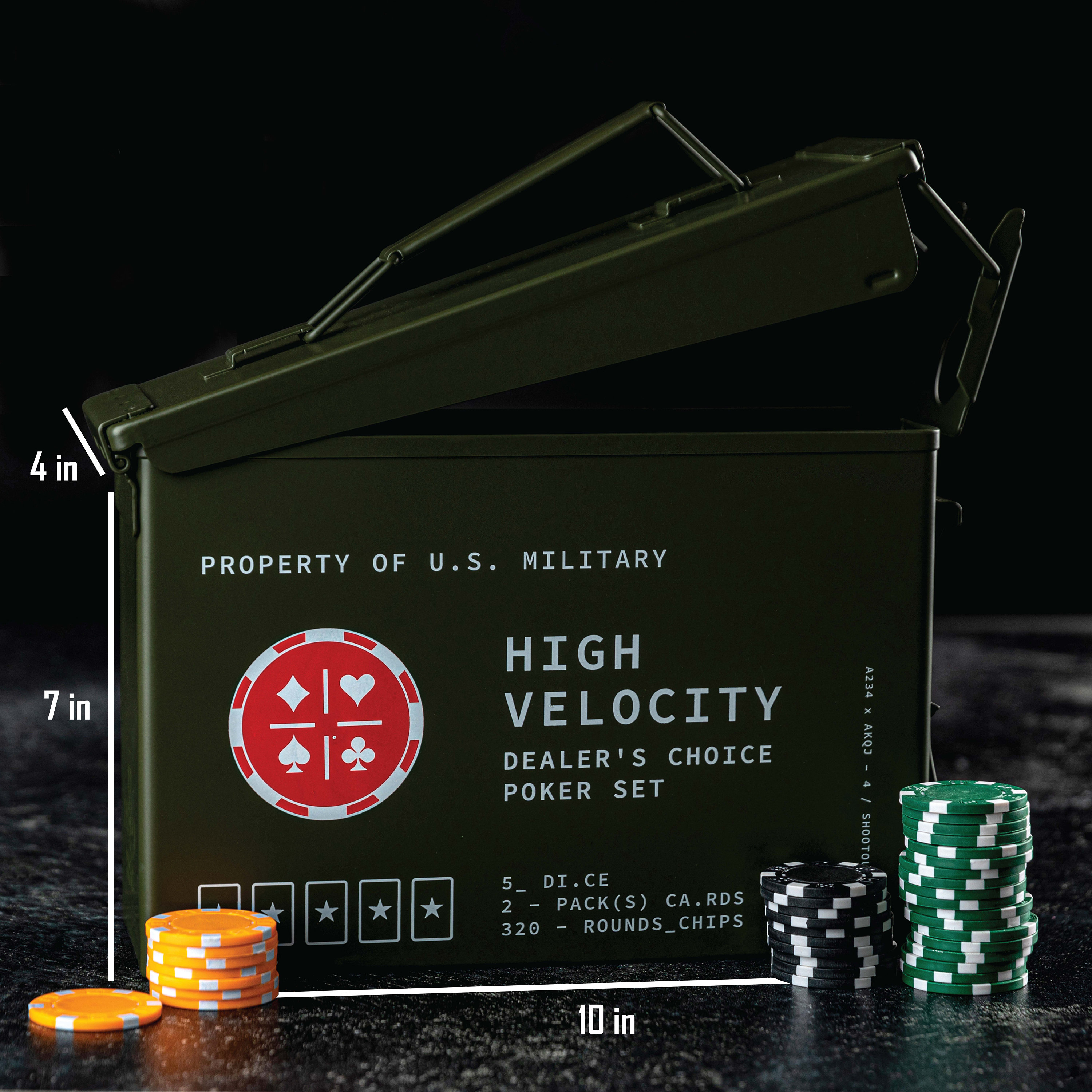 Poker Set Ammo Box Loaded With THE ULTIMATE Poker Arsenal, Playing ...