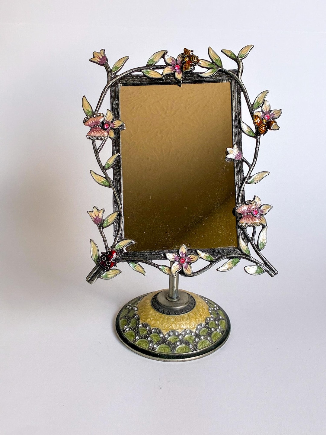 Antique Table Top Mirror, 11 Inches High by 6 Inches Wide. Mirror ...