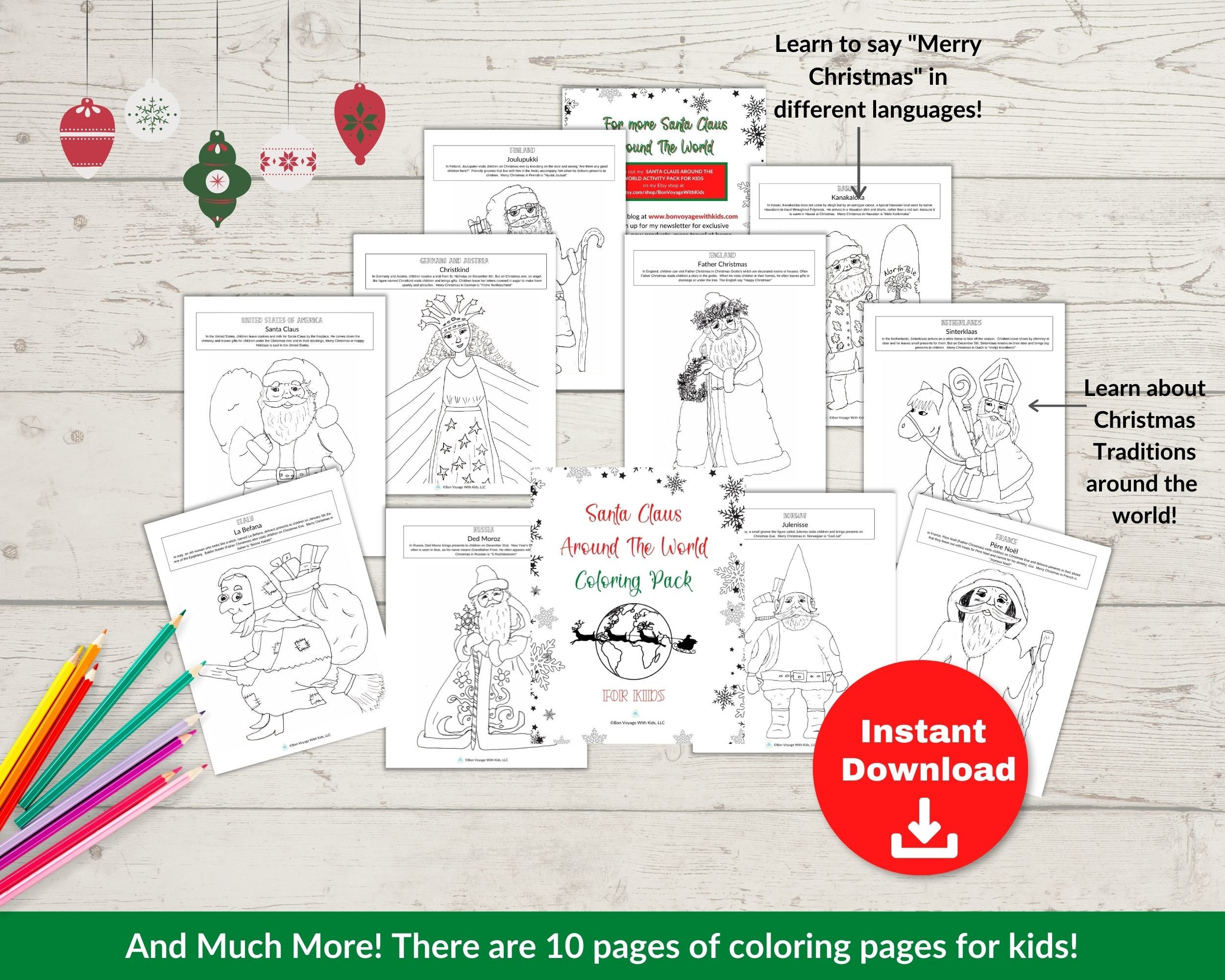 Christmas Coloring Sheets, Christmas Coloring Book, Christmas Coloring ...