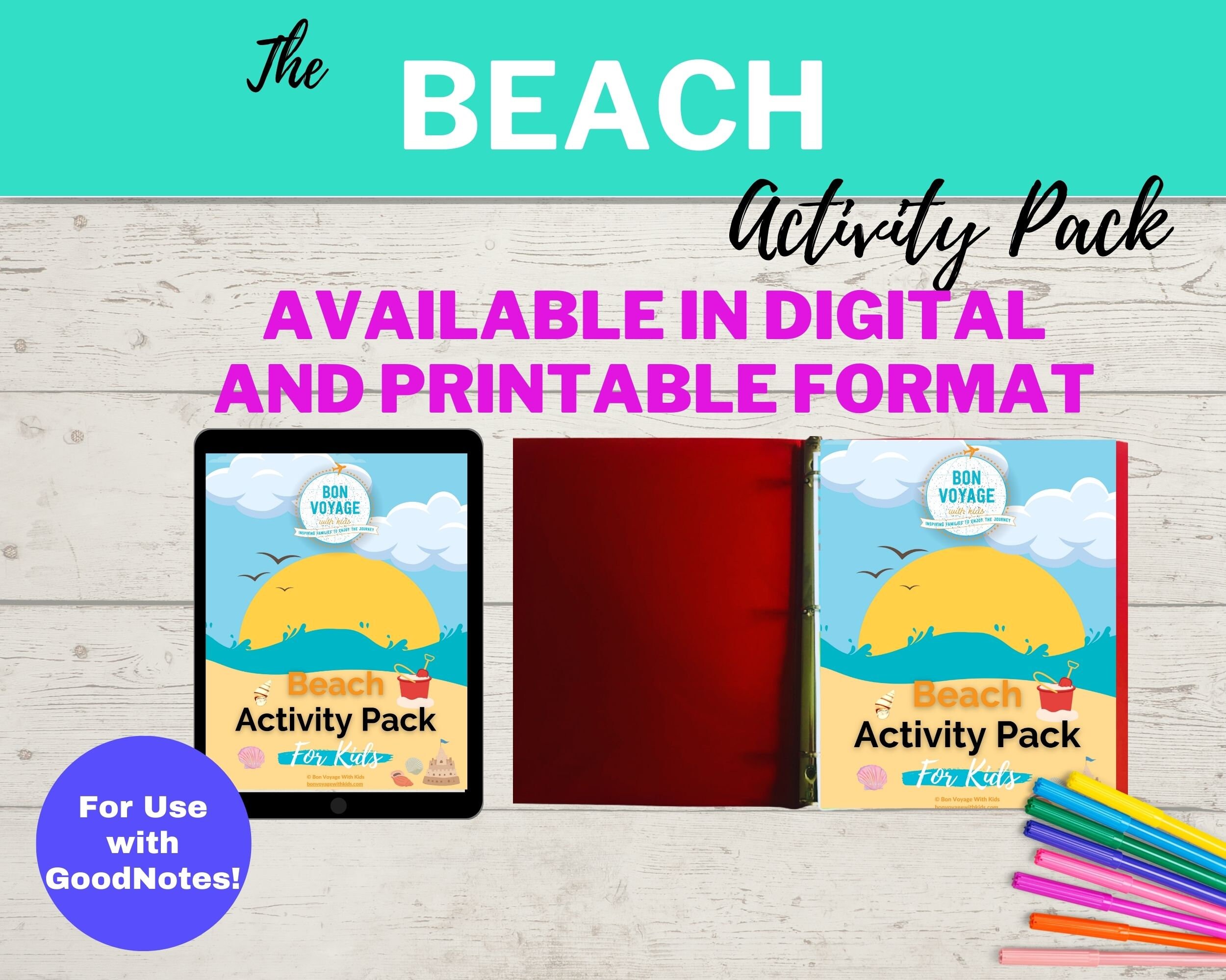 Beach Activity Pack for Kids: Printable Games & Puzzles (digital ...