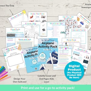 Up, Up, and Away Airplane Activity Pack for Kids - Airplane Activities ...