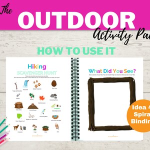 Kids Outdoor Activity Pack: Scavenger Hunt, Mazes, Games (digital ...