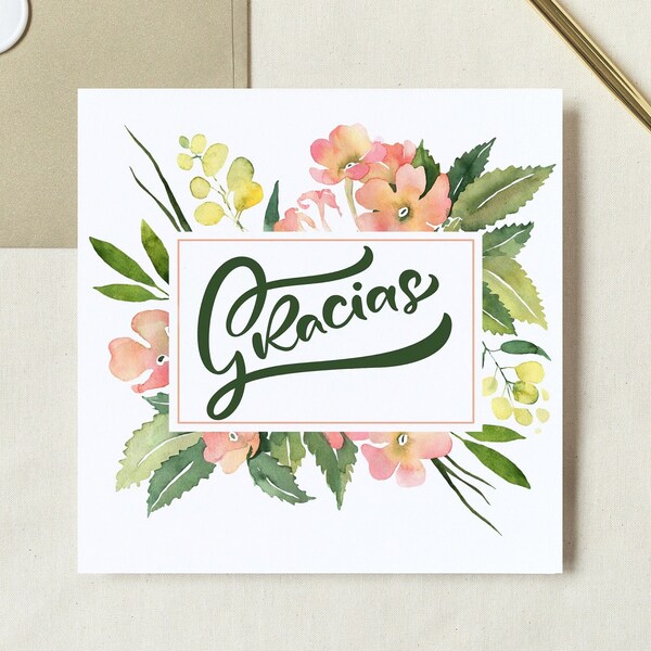 Gracias Card - Etsy