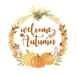 Welcome Autumn Printable - Autumn Decor - Pumpkin Printable - Fall ...