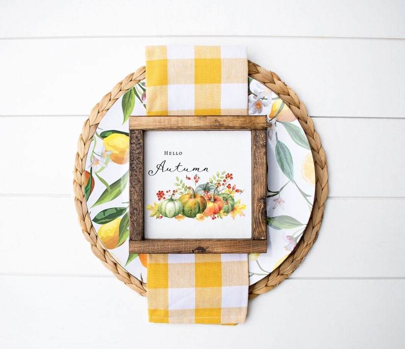 Hello Autumn, Printable - Autumn Decor - Pumpkin Printable, Fall ...