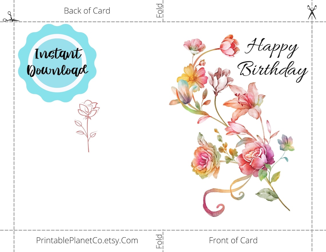 Printable Birthday Card Digital Card Printable Card | Etsy