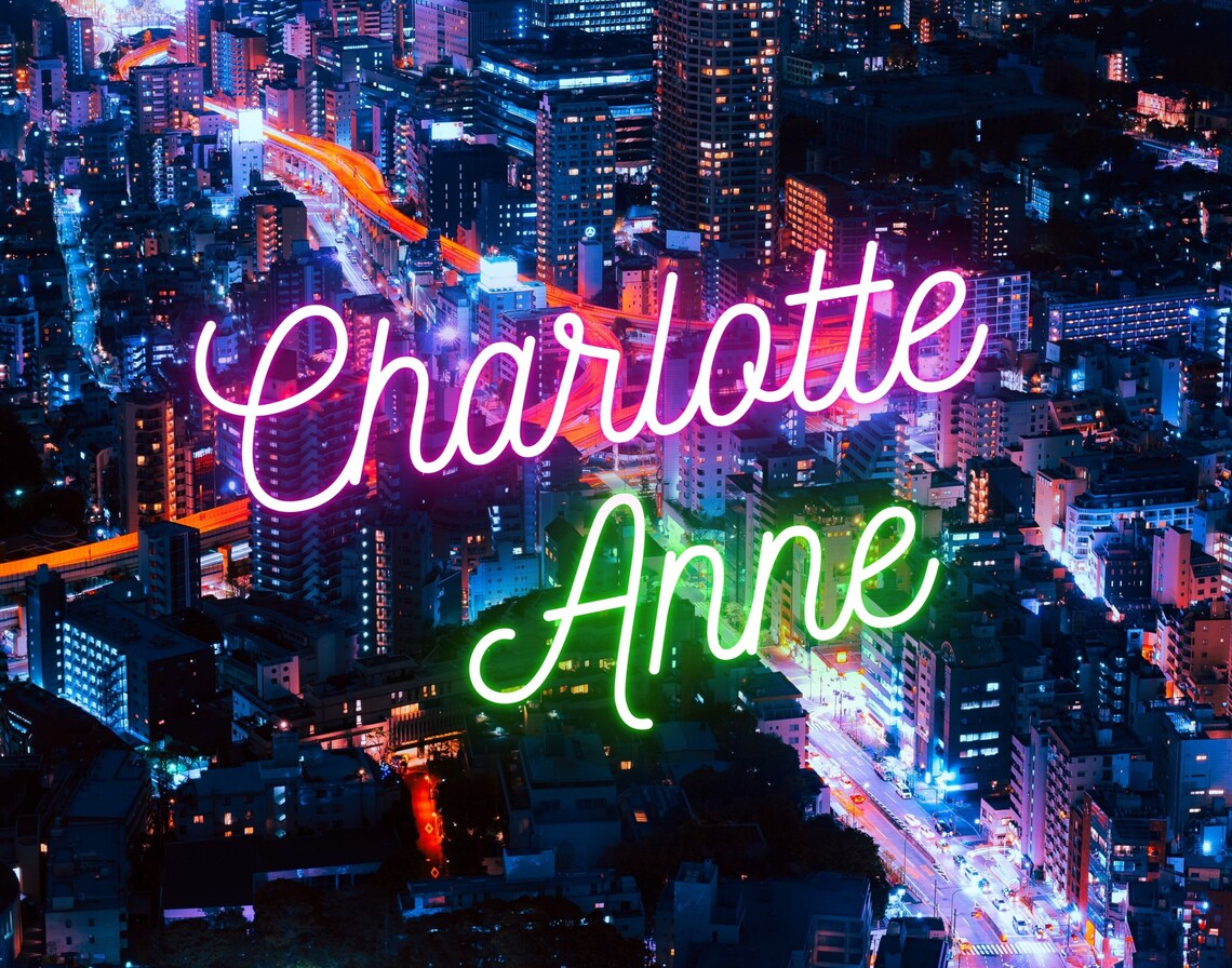 Custom Name Neon Name Custom Sign Printable Wall Art - Etsy