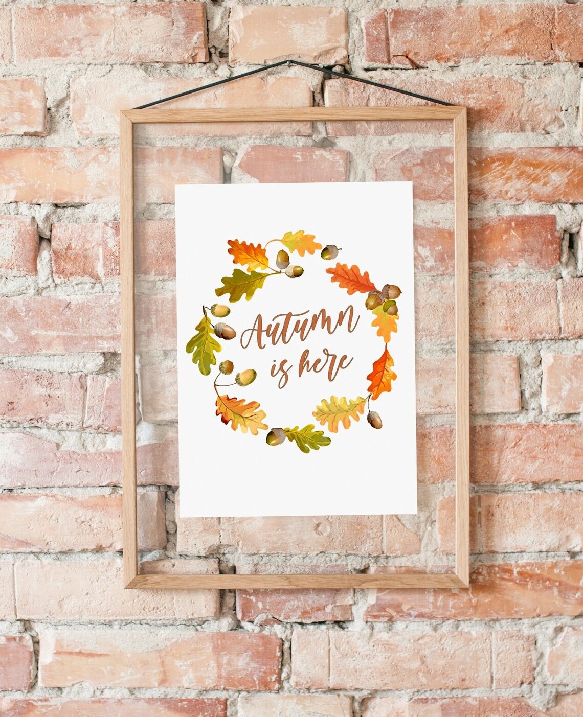 Autumn is Here Printable Autumn Decor Pumpkin Printable - Etsy