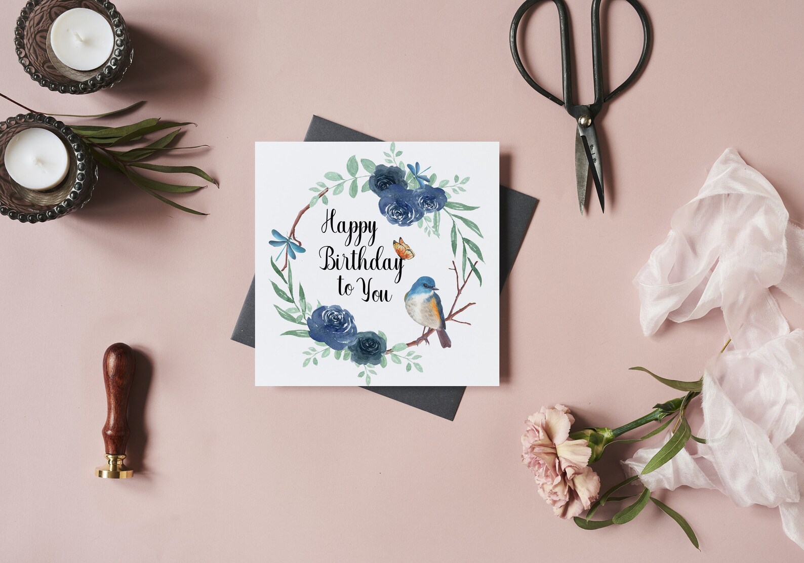Printable Birthday Card | Happy Birthday | Bluebird | Butterfly ...