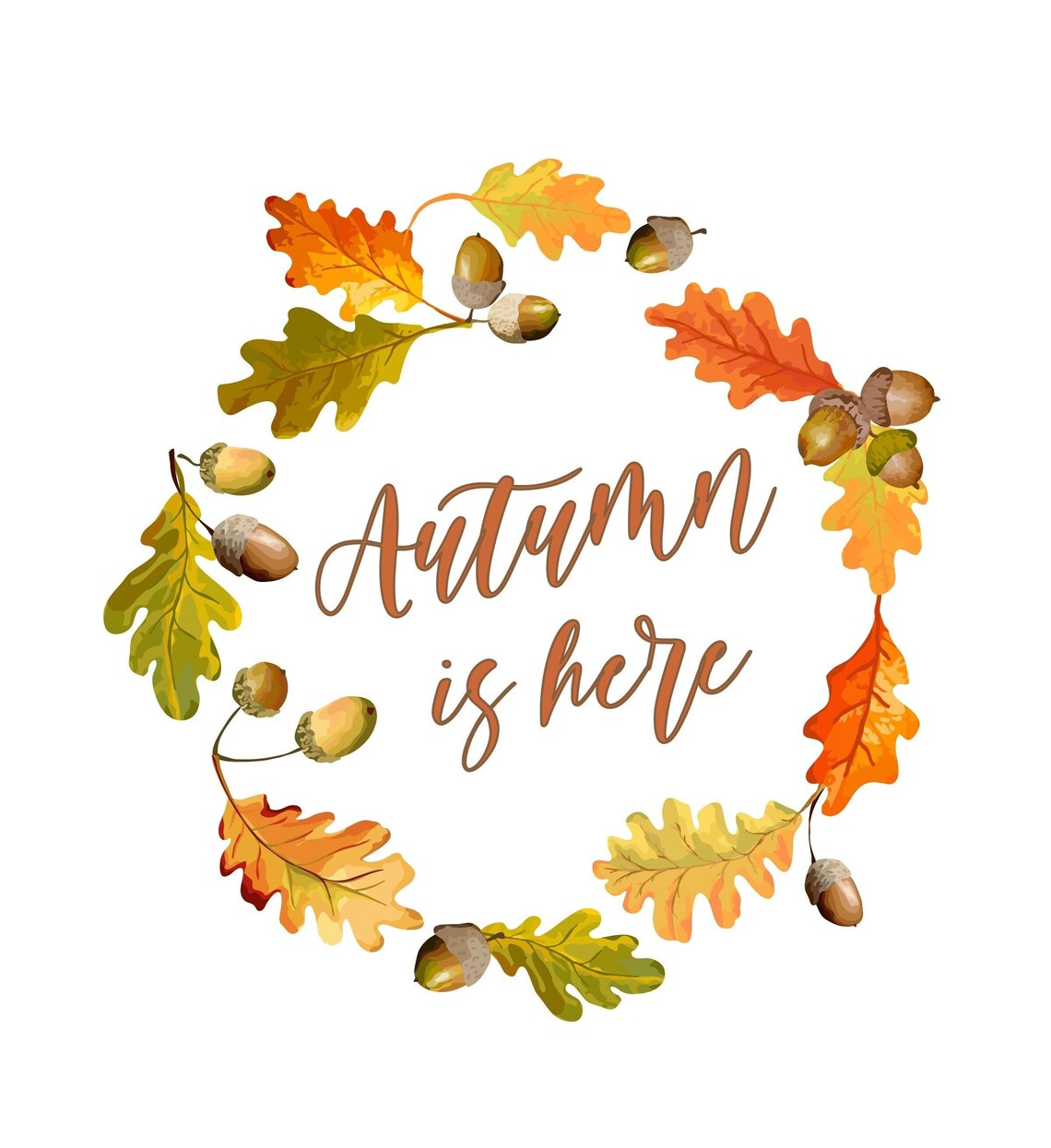 Autumn is Here Printable Autumn Decor Pumpkin Printable - Etsy