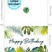 Tropical Leaves Birthday Card | Printable 5x7in (digital Download) - Etsy
