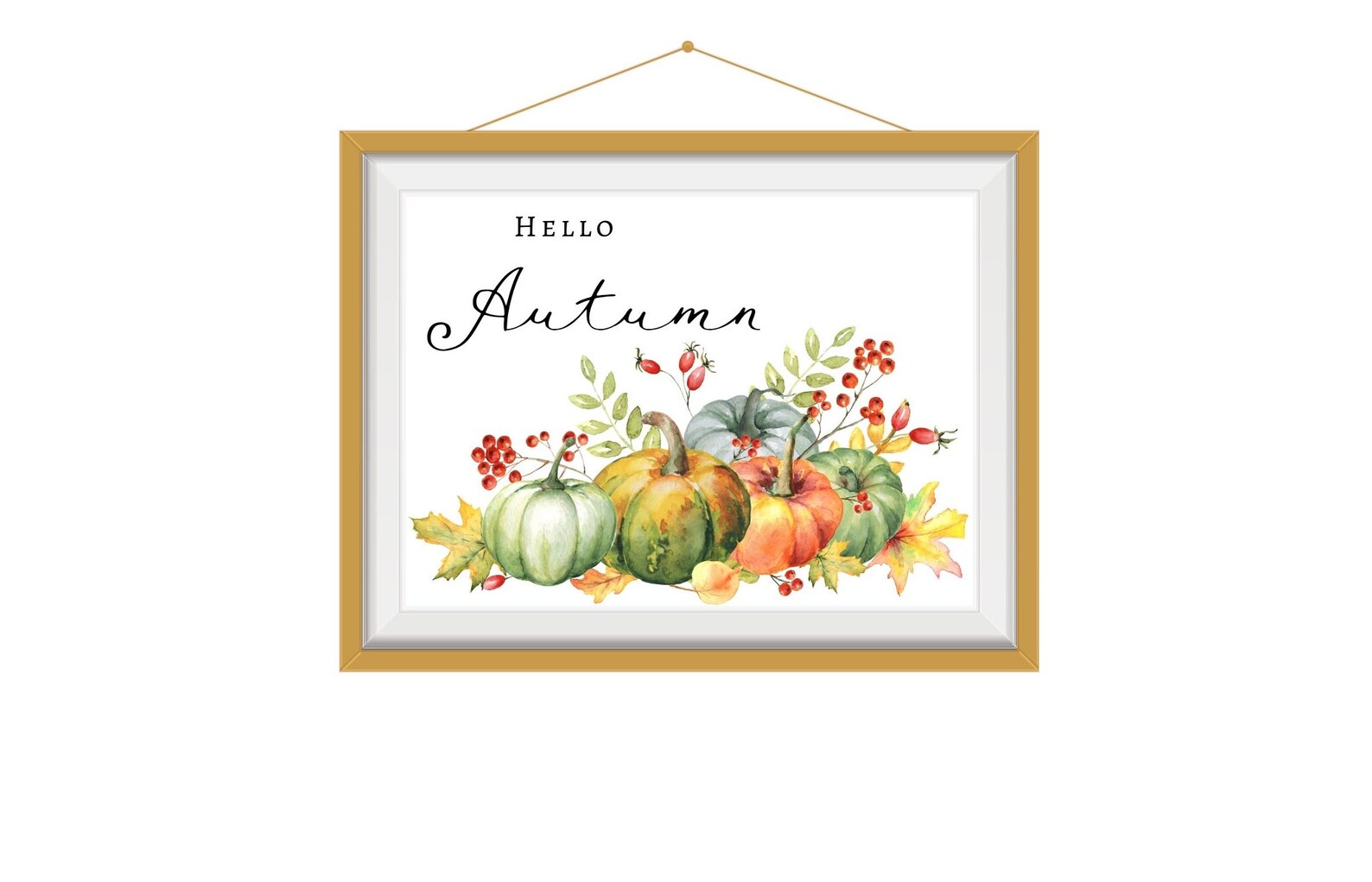 Hello Autumn, Printable - Autumn Decor - Pumpkin Printable, Fall ...