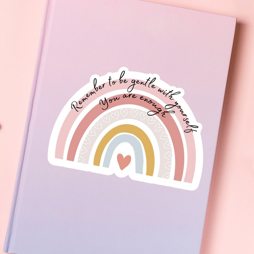 Cute Boho Rainbow Positive Affirmation Sticker Positivity Self Love - Etsy