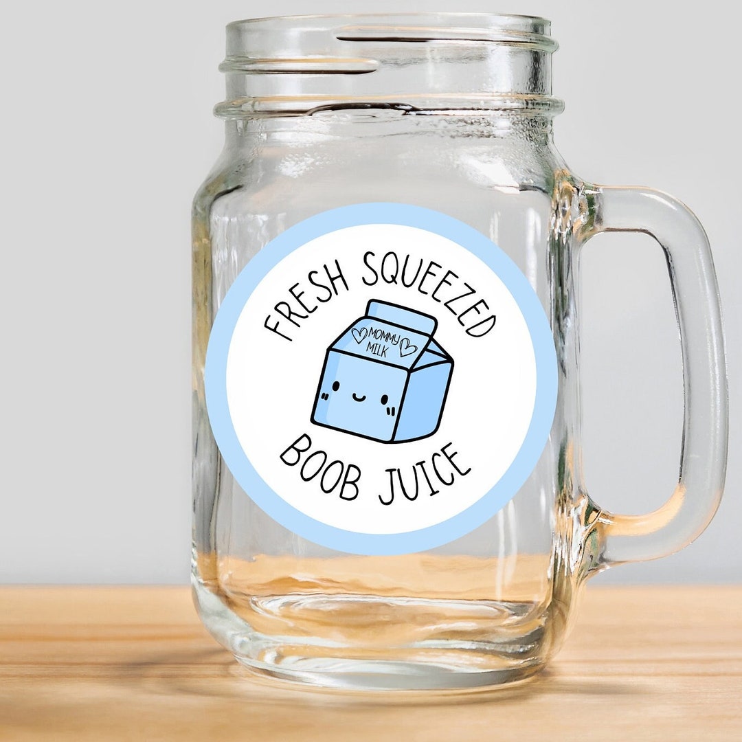 Funny Breastfeeding Mama Boob Juice Breast Milk Pitcher Sticker ...