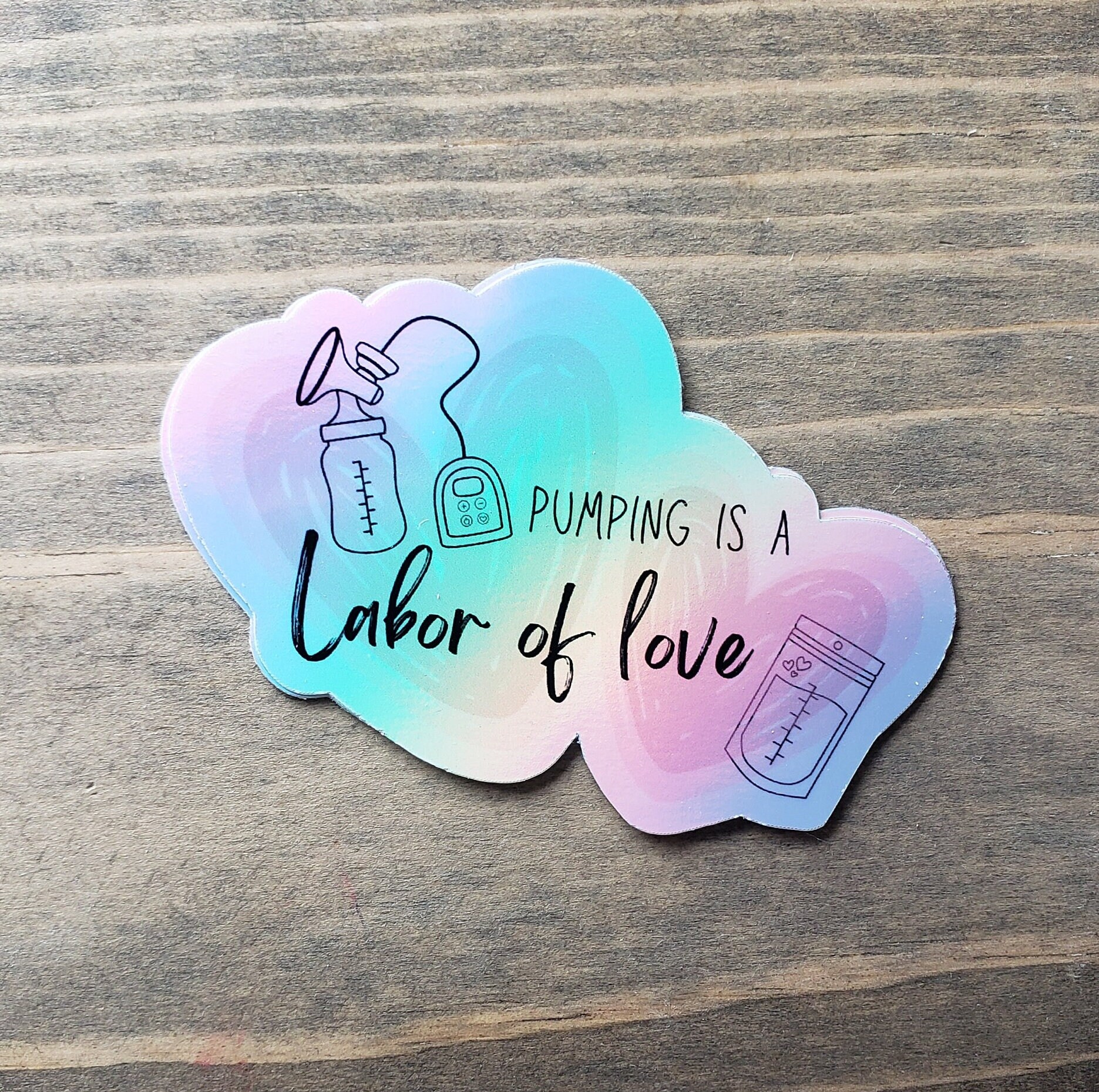 Holographic Breastfeeding Mama Exclusively Pumping Die Cut Sticker - Etsy