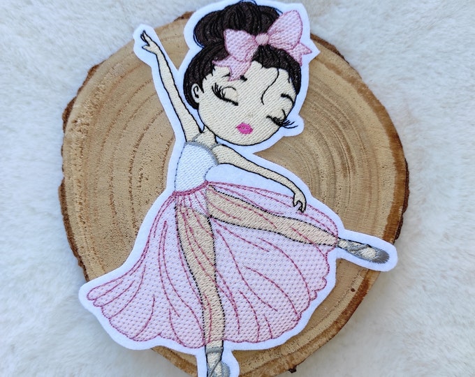Ballerina Girl Ballerina Girl Embroidery Applique Iron-on Patch for Sewing And/or Ironing With ...