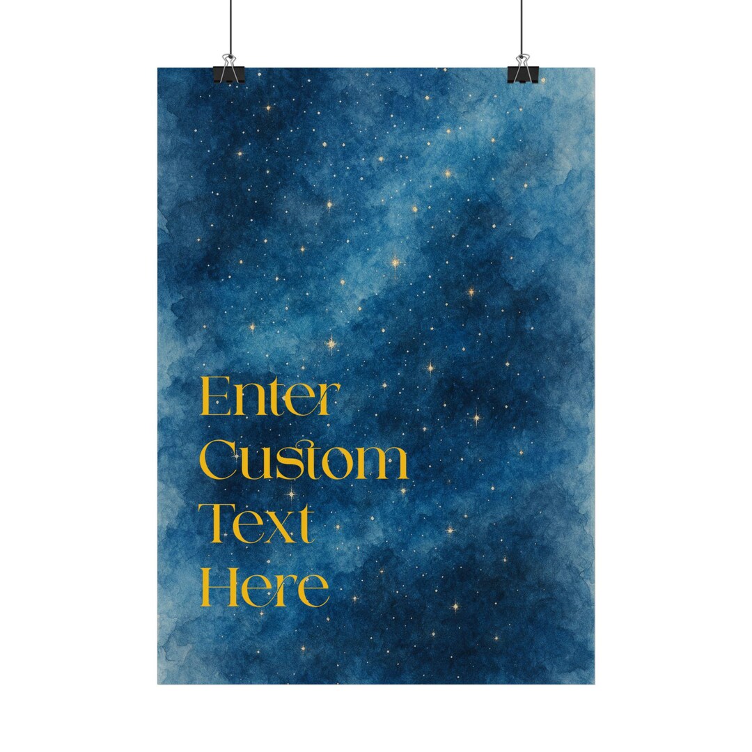 Custom Starry Night Poster, Personalized Wall Art, Home Decor for Space ...