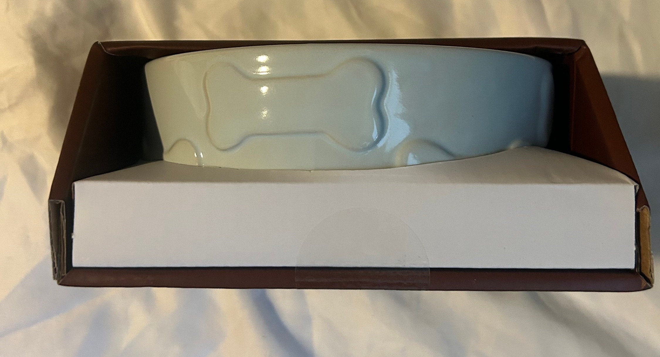 WAG N' WOOF Ceramic Dog Bowls With Bone Pattern, Dog Food Dish for Dogs ...