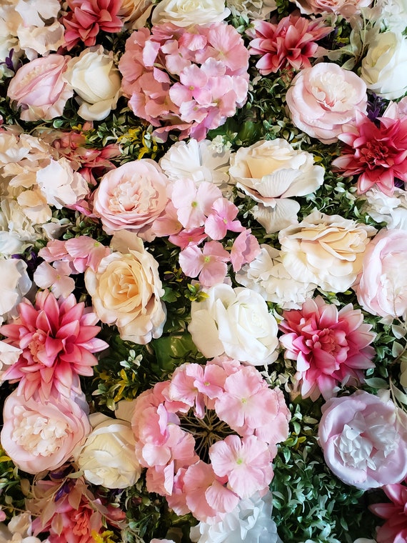 Wall Flower 3-D Artificial Flower Panel Wedding Home - Etsy