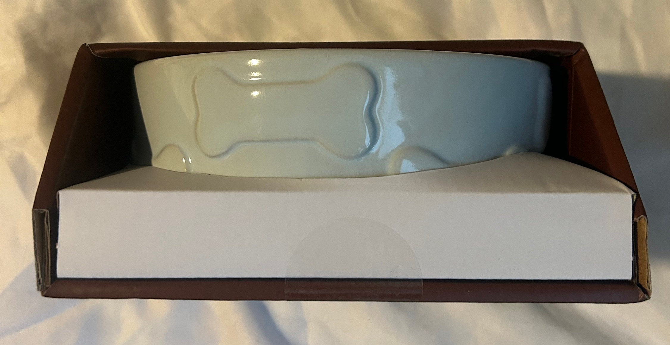 WAG N' WOOF Ceramic Dog Bowls With Bone Pattern, Dog Food Dish for Dogs ...
