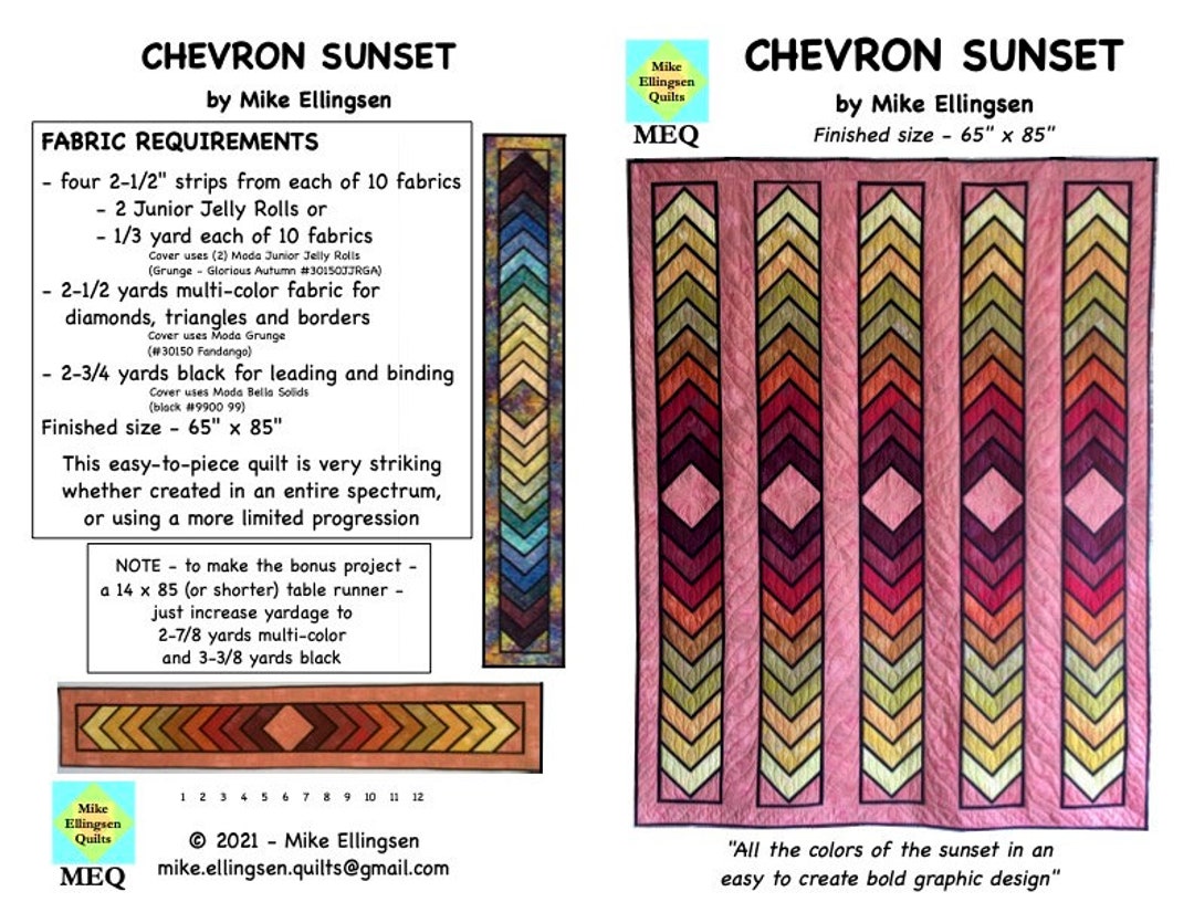 Chevron Sunset (65" X 85”) - Etsy